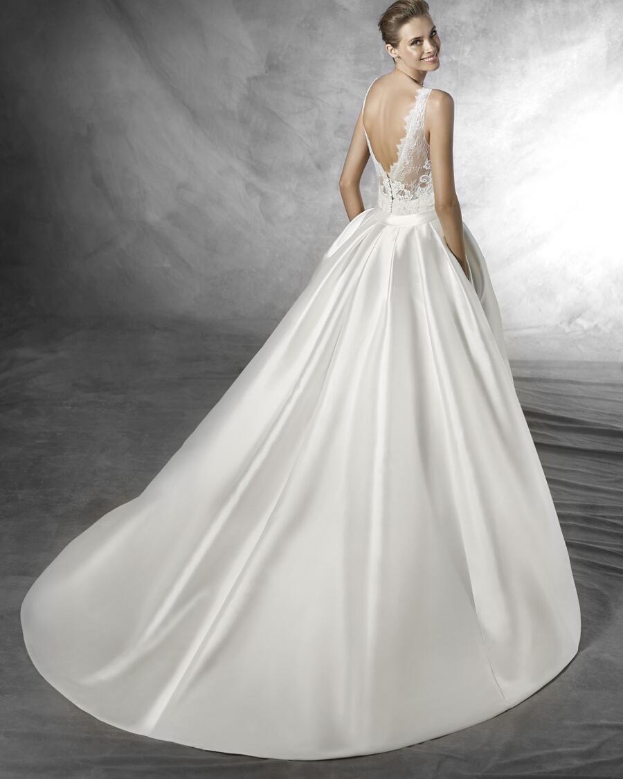 TRUDY Mikado and Lace A-Line Wedding Dress | Bridal Space