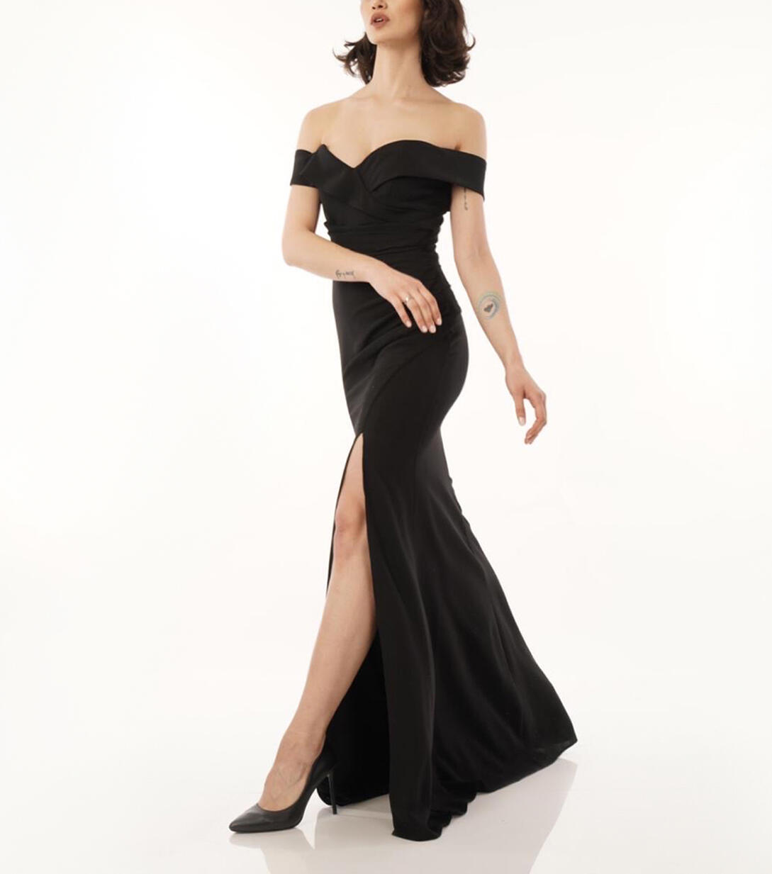 Long Black Evening Dress #7285 | Bridal Space